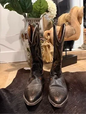 Boulet | Shoes | Vintage Classic Brown Leather Boulet Cowboy Boots ...